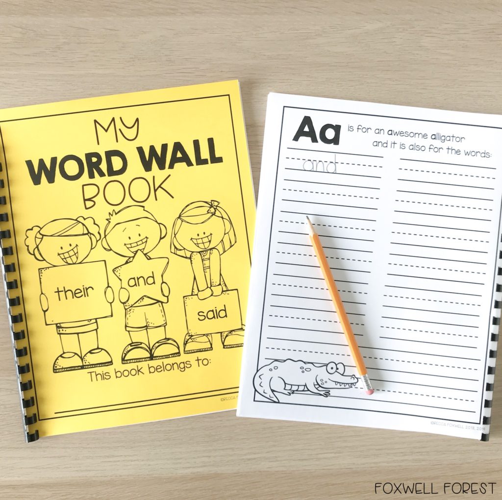 How To Use A Personal Word Wall Book - Foxwell Forest