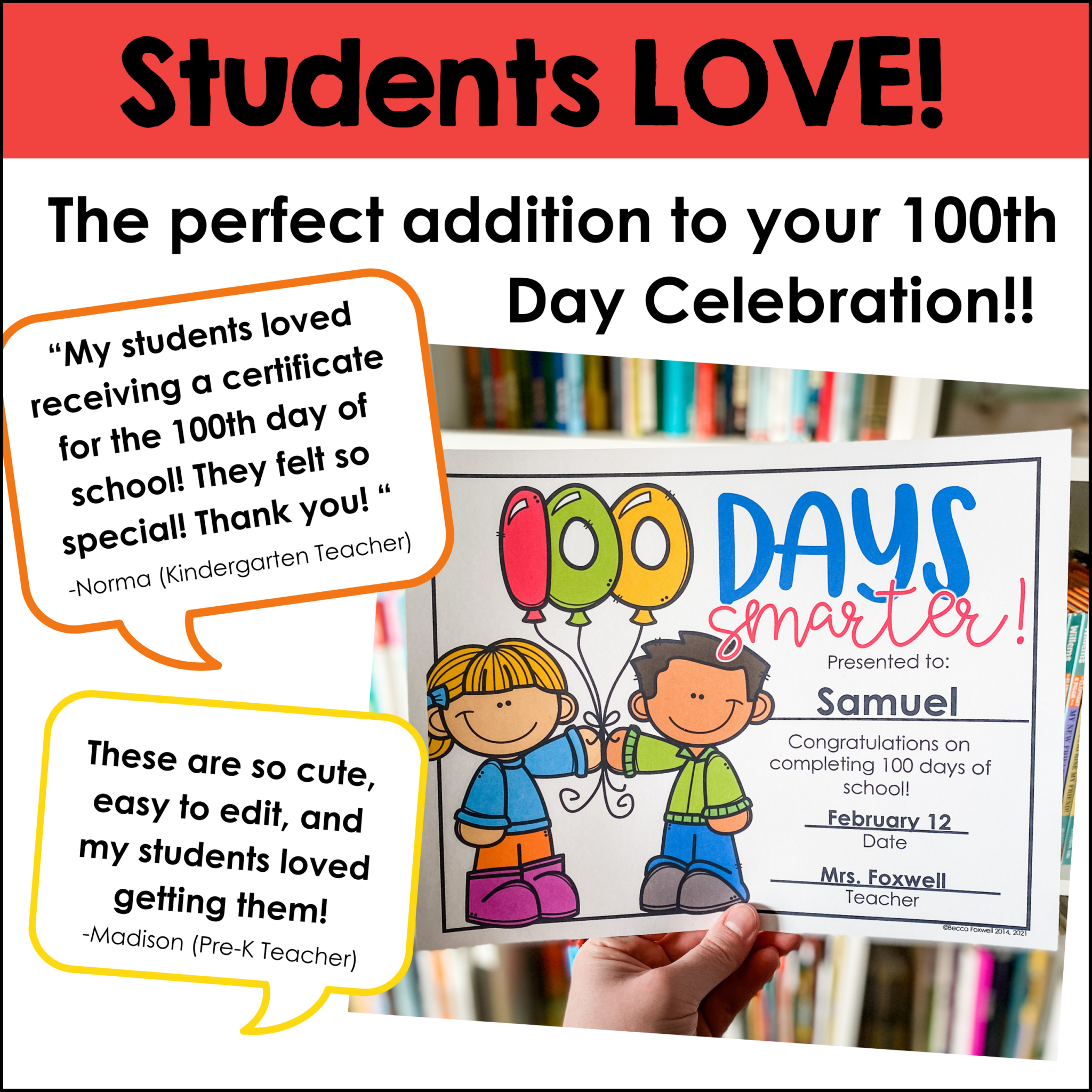 100th-day-of-school-certificate-2 - Foxwell Forest