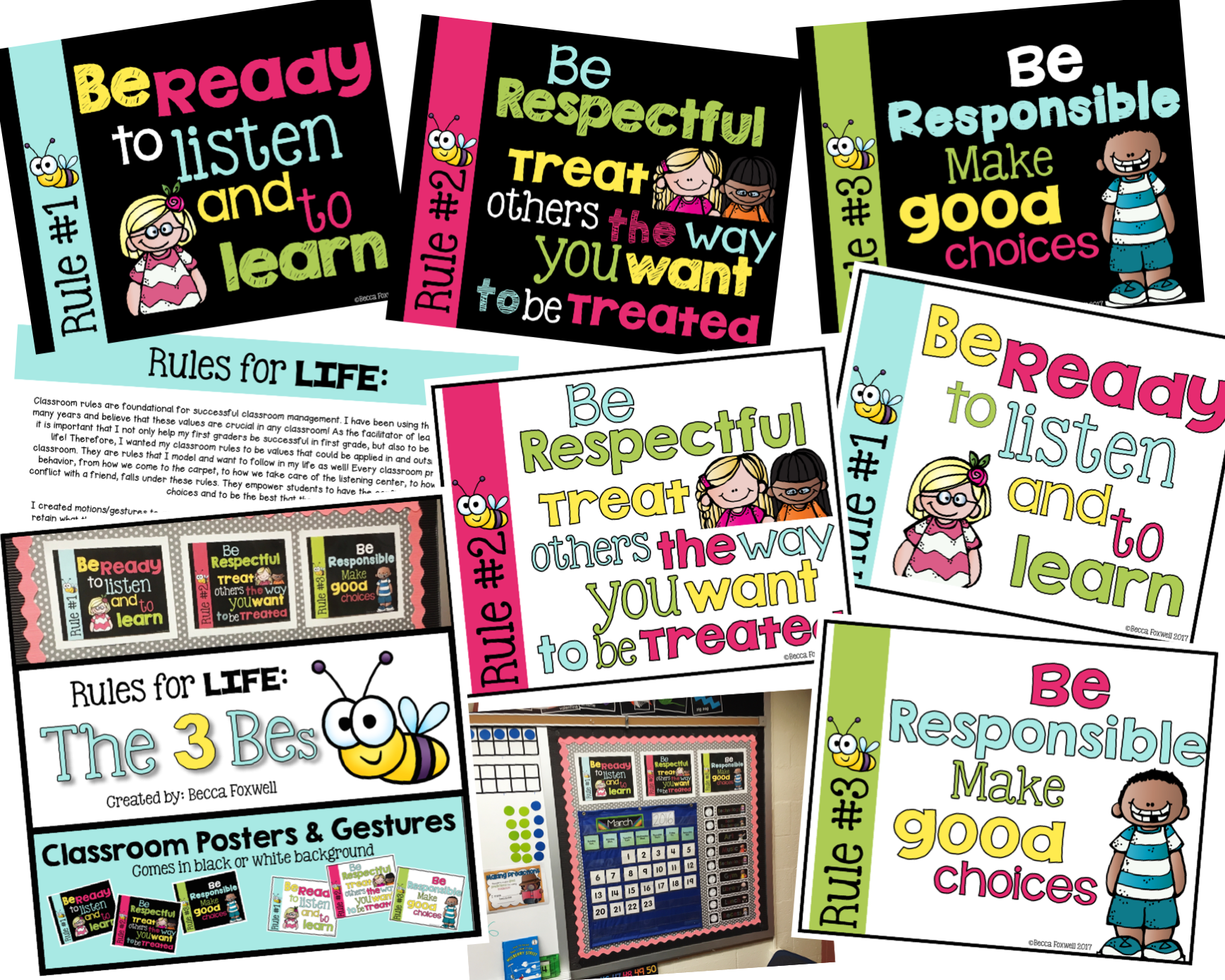 Classroom Rules: The 3 Bees - Foxwell Forest