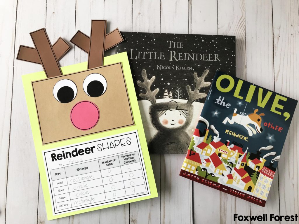 Reindeer Shapes Math Craft - Fun Geometry Practice!