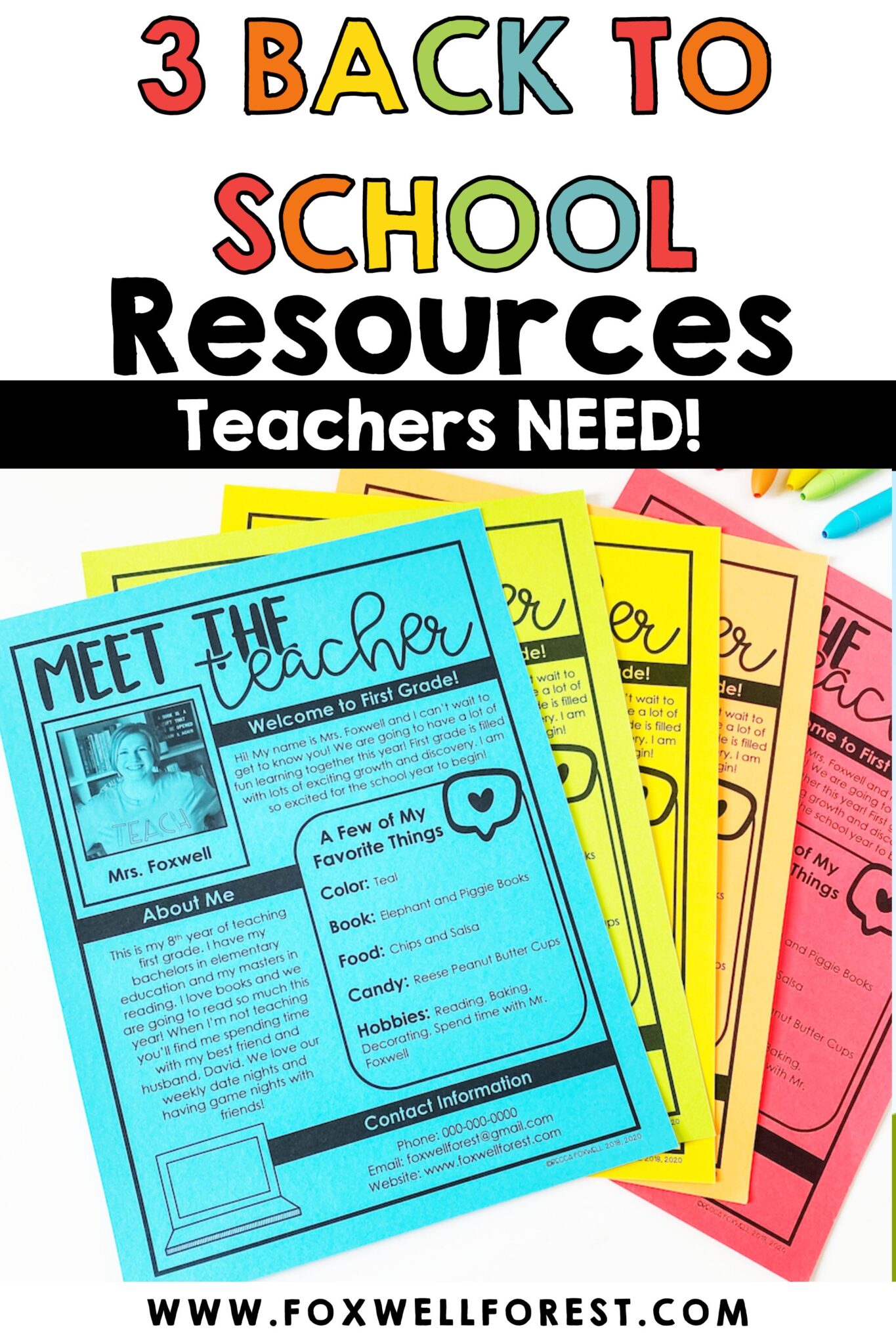 3 Back to School Resources Teachers NEED! - Foxwell Forest