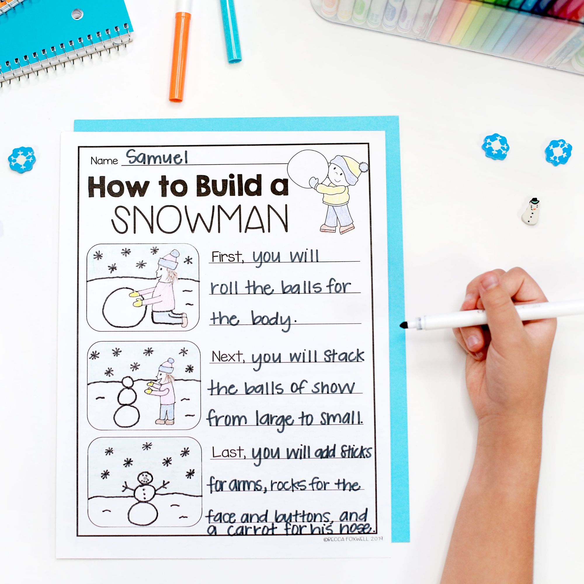 childrens-snow-writing-and-craft - Foxwell Forest