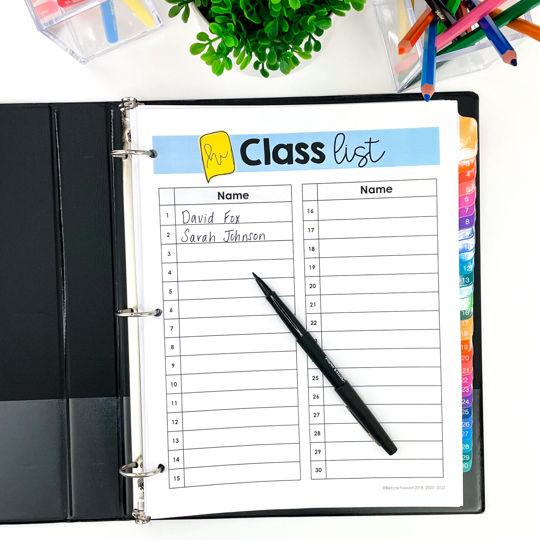 Parent Call Log Template for Teachers: Foxwell Forest